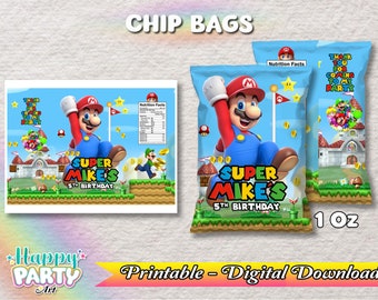 Super Mario Bros Candy Bar Printable Chocolate Mario Bros Birthday ...