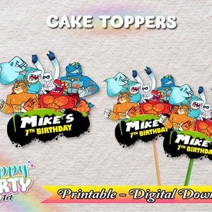 Cake Topper - Goo Jit Zu Birthday Party Cake Toppers - Only DIGITAL ...