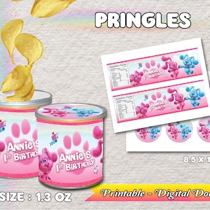 Blues Clues Party Labels - 1.3oz Can of Chips - Blues Clues Party ...