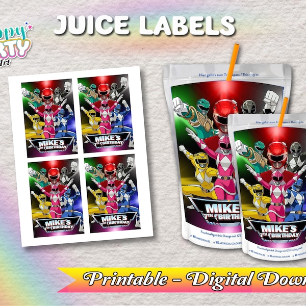 Power Rangers Party - Etsy