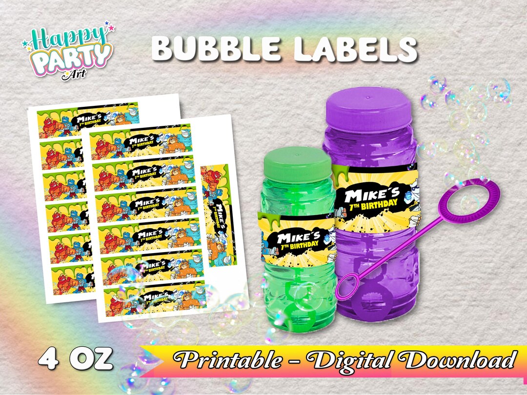 Bubble Labels - Goo Jit Zu - Only DIGITAL DOWNLOAD for Bubble Labels ...