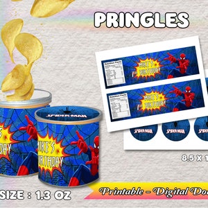 Spiderman Pringles Label - Etsy UK