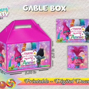 Gable Box - Trolls Party - Only DIGITAL DOWNLOAD for Gable Box - Trolls ...