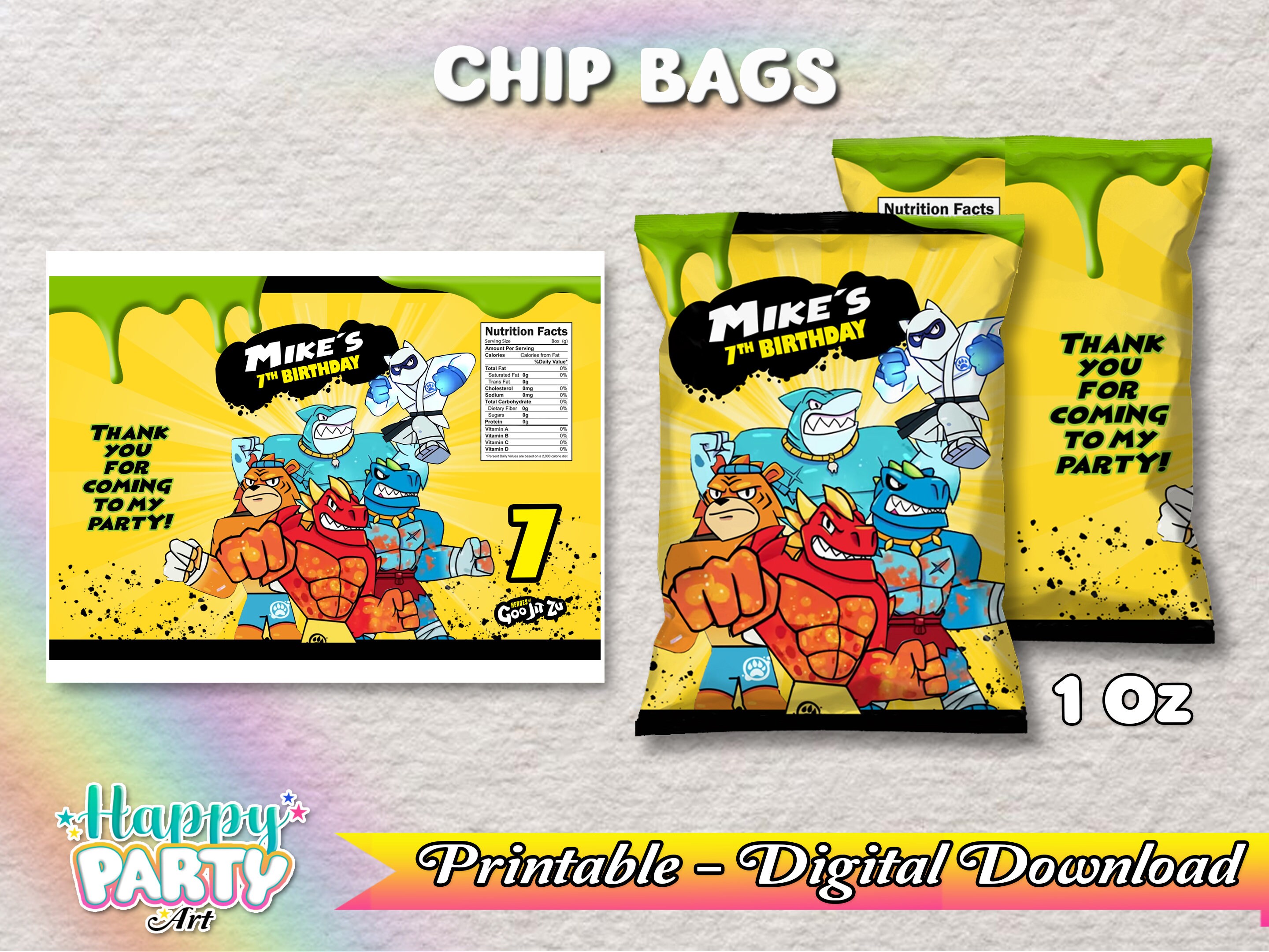 3 Pack Goo Jit Zu Chip Bag Candy Bar Juice Goo Jit Zu - Etsy Canada