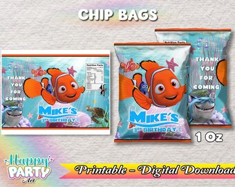 Finding Nemo Fruit Snacks Birthday Party Fruit Snacks Labels - Etsy
