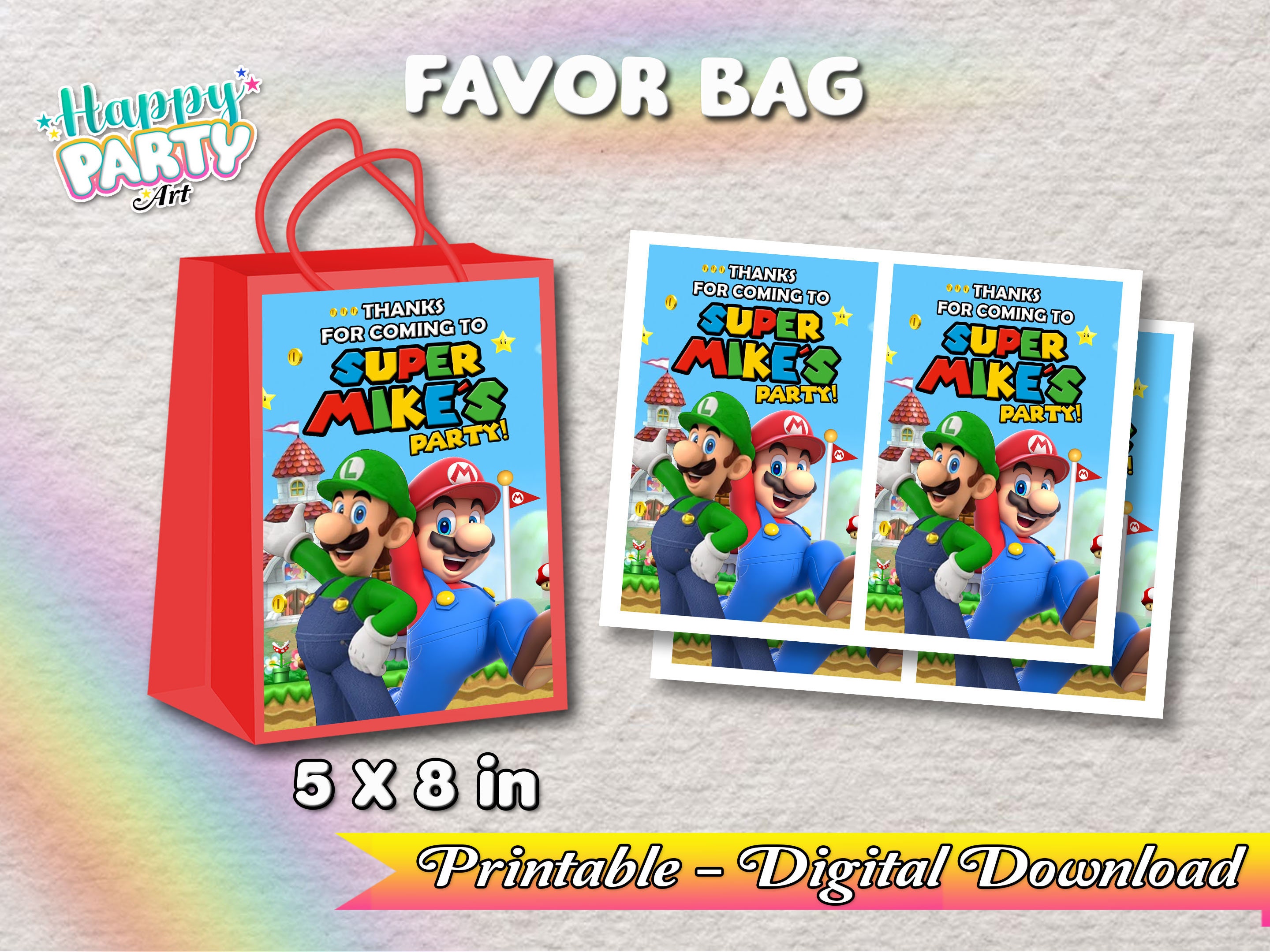 4 Pack Super Mario Chip Bag Candy Bar Juice Candy Bar - Etsy