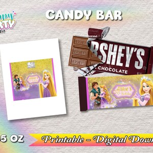 4 Pack Rapunzel Girl Chip Bag Juice Candy Bar Gable Box Rapunzel Lables ...