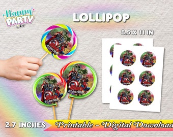 Minnie Mouse Lollipops Birthday Party Lollipop Labels Labels Printable ...