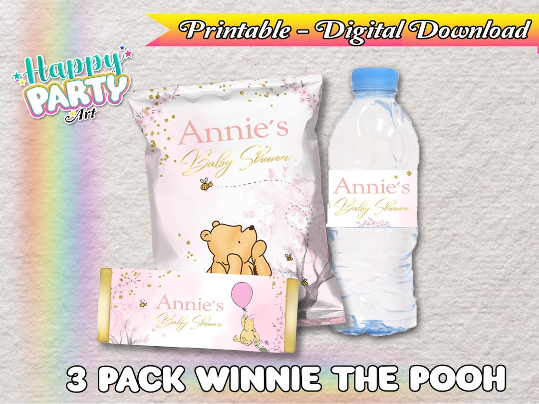 3 Pack - Winnie the Pooh - Only DIGITAL DOWNLOAD for 3 Pack - Bottle ...