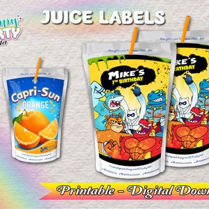 Juice Labels Goo Jit Zu Party Only DIGITAL DOWNLOAD for Juice Labels ...