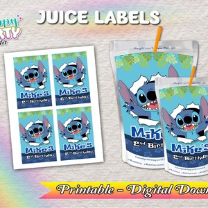 4 Pack Stitch Girl Chip Bag Juice Candy Bar Gable Box Stitch and Angel ...