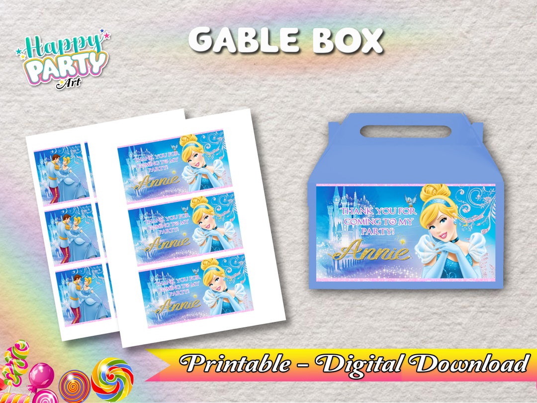 Gable Box - Princess Cinderella Party - Only DIGITAL DOWNLOAD for Gable ...