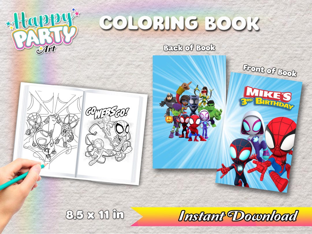 Spidey Coloring Book (5.5 X 8.5 Inches per Page After Folding) - Spidey ...