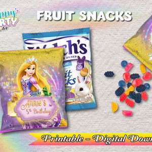 Fruit Snacks - Rapunzel - Only DIGITAL DOWNLOAD - Rapunzel Birthday ...