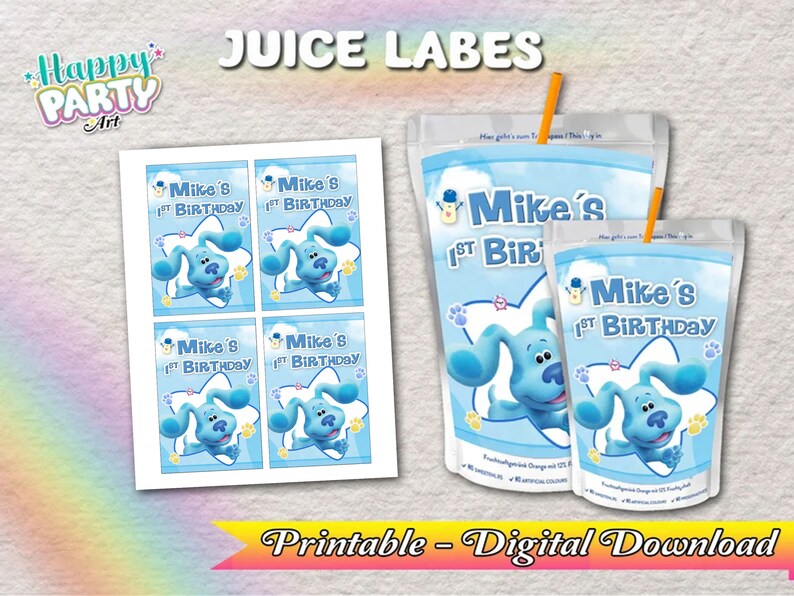 3 Pack Blues Clues Chip Bag Juice Labels Candy Bar - Etsy