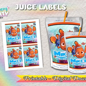3 Pack Finding Nemo - Chip Bag - Juice - Finding Nemo - DIGITAL ...