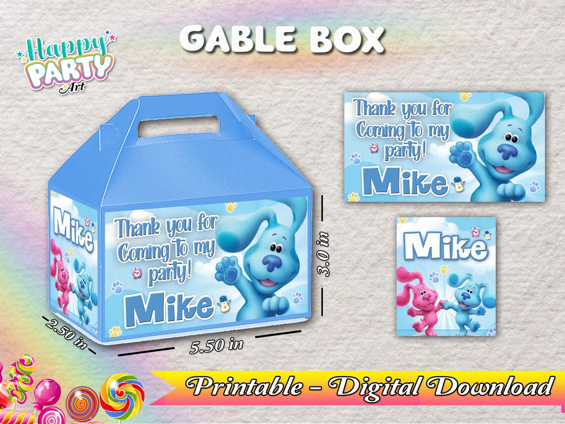 4 Pack Blues Clues Boy Chip Bag Candy Bar Juice Labels - Etsy