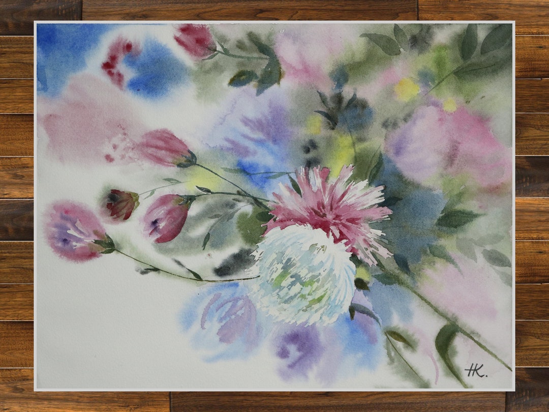 Fine Art Print From Original Flowers Watercolor Painting - Etsy