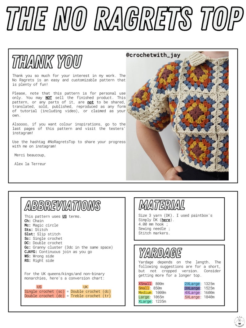 The No Ragrets Top English Version - Etsy