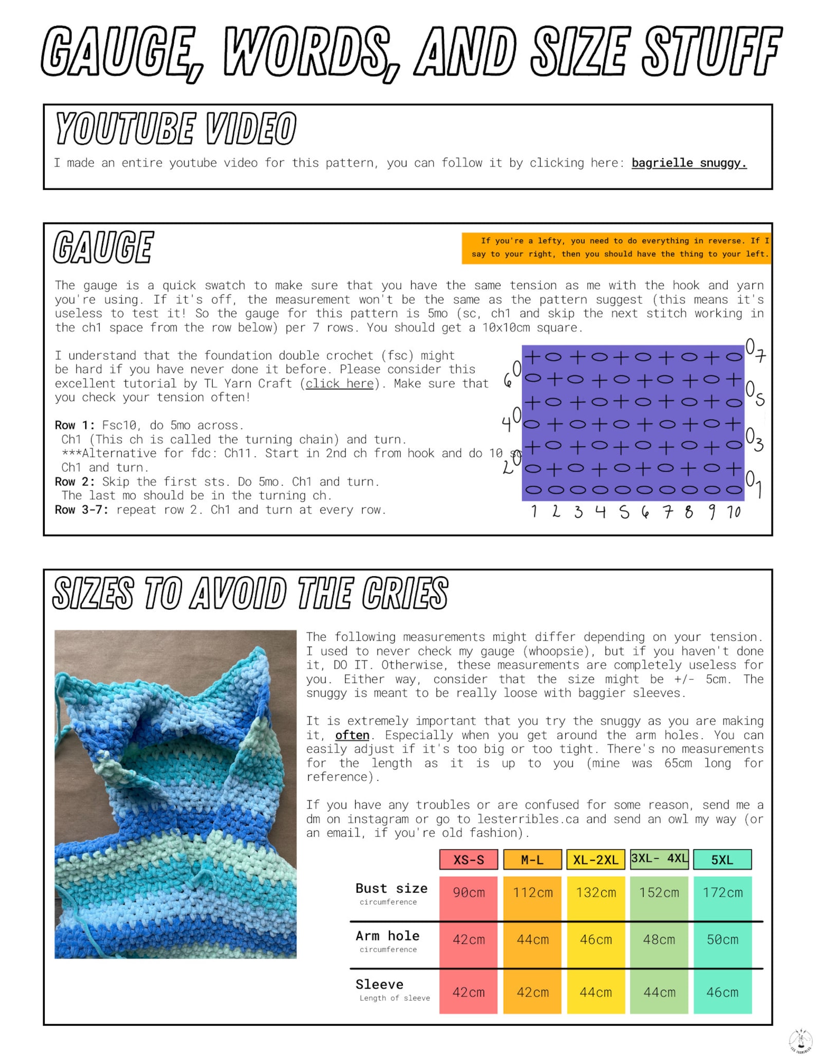 The Bagrielle Snuggy | Crochet Pattern ENGLISH - Etsy