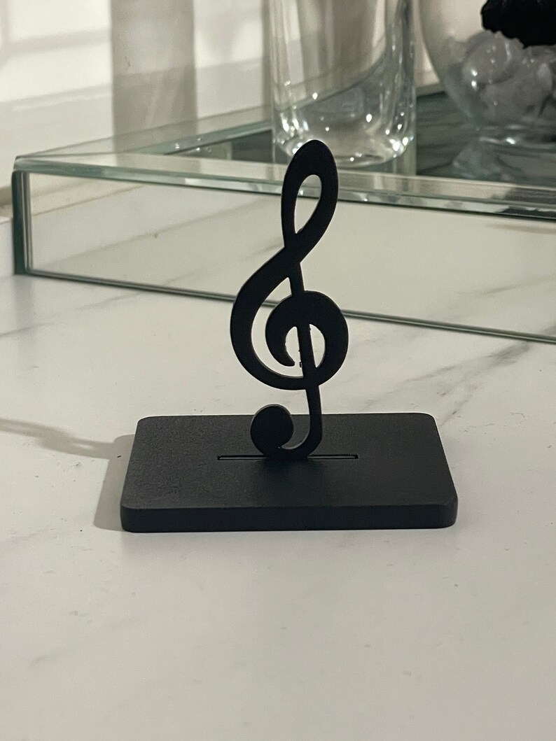 Treble Clef Metal Statue, Metal Treble Clef Sculpture, Metal Desktop ...