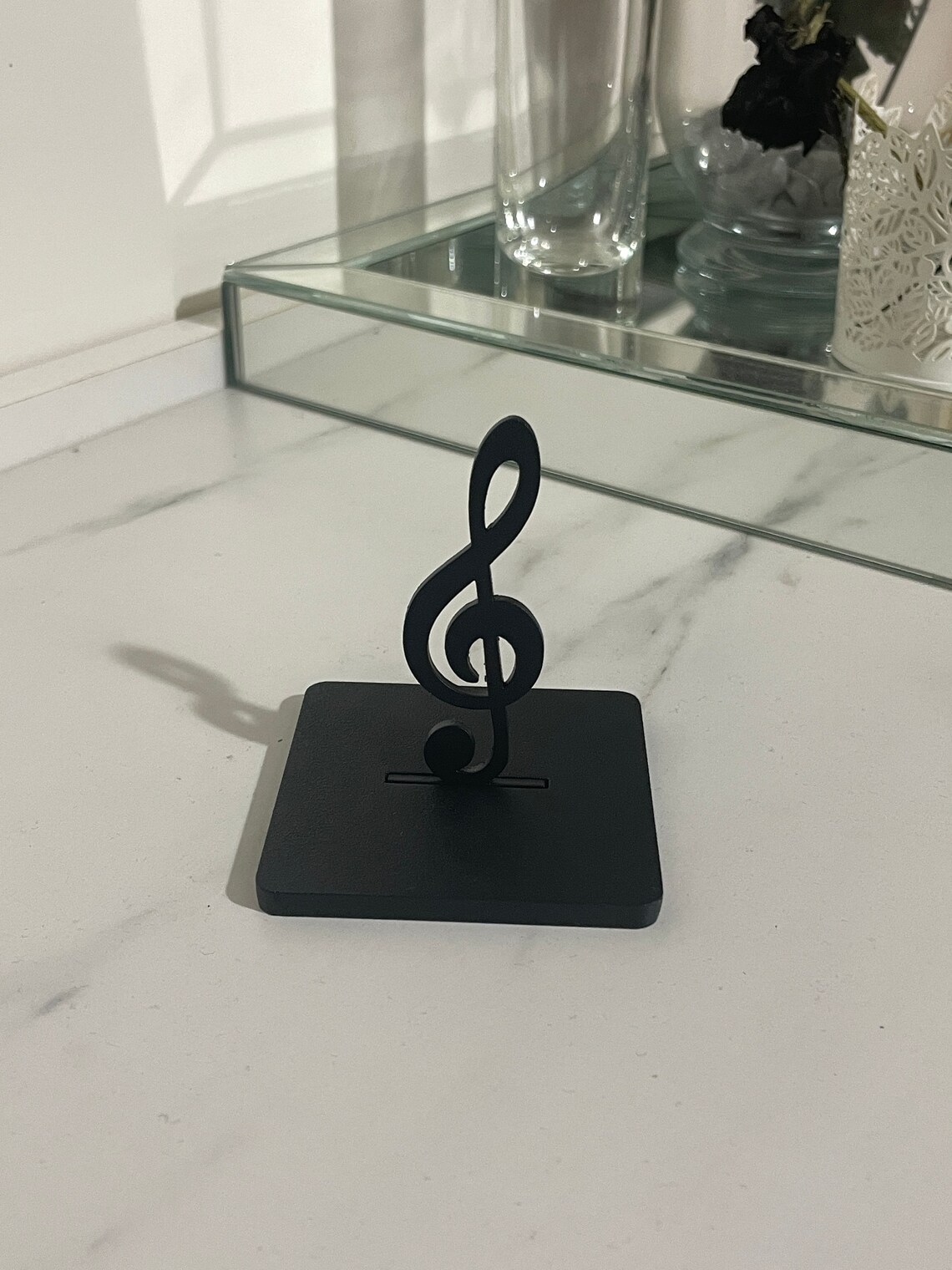 Treble Clef Metal Statue, Metal Treble Clef Sculpture, Metal Desktop ...
