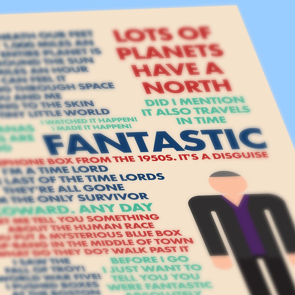 Doctor Who - Ninth Doctor Quotes Poster A3 - Digital Download - 9th ...