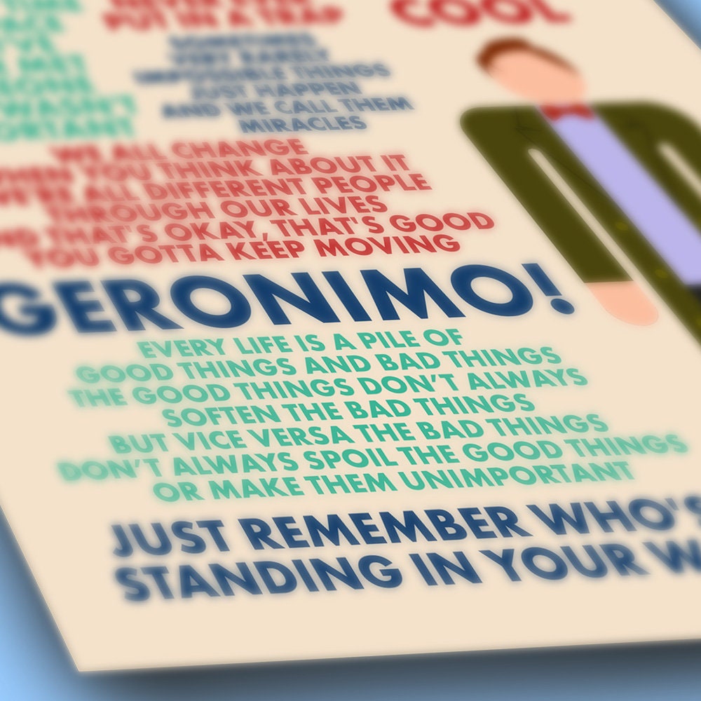 Doctor Who Eleventh Doctor Quotes Poster A3 Digital Download 11th, Matt ...