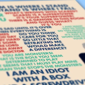 Doctor Who - Tweltfh Doctor Quotes Poster A3 - Digital Download - 12th ...