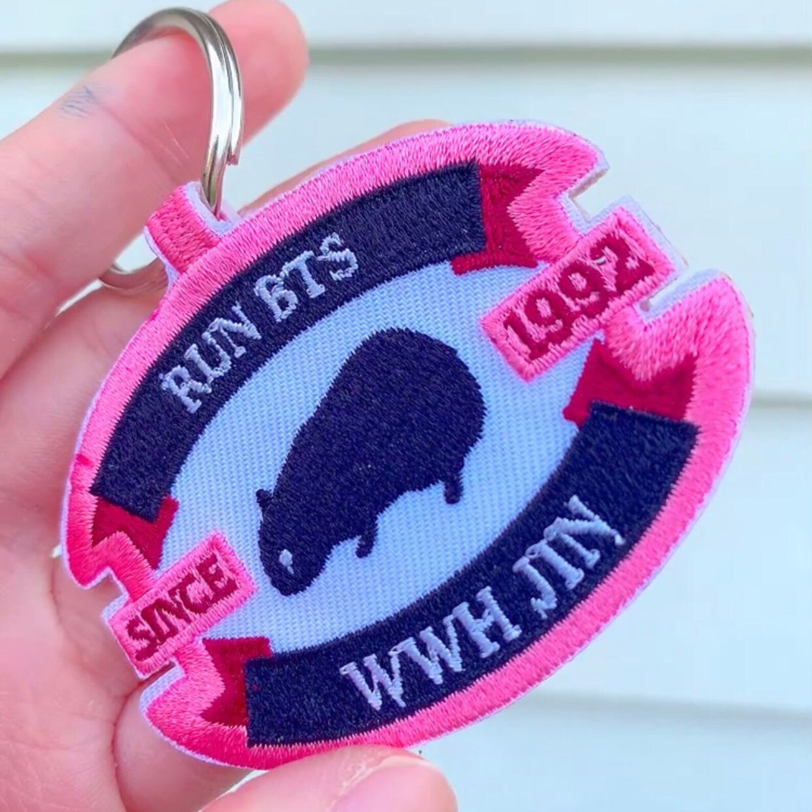 BTS Embroidery Emblem Iconic Animals Nickname Keychain | BTS | BTS ...