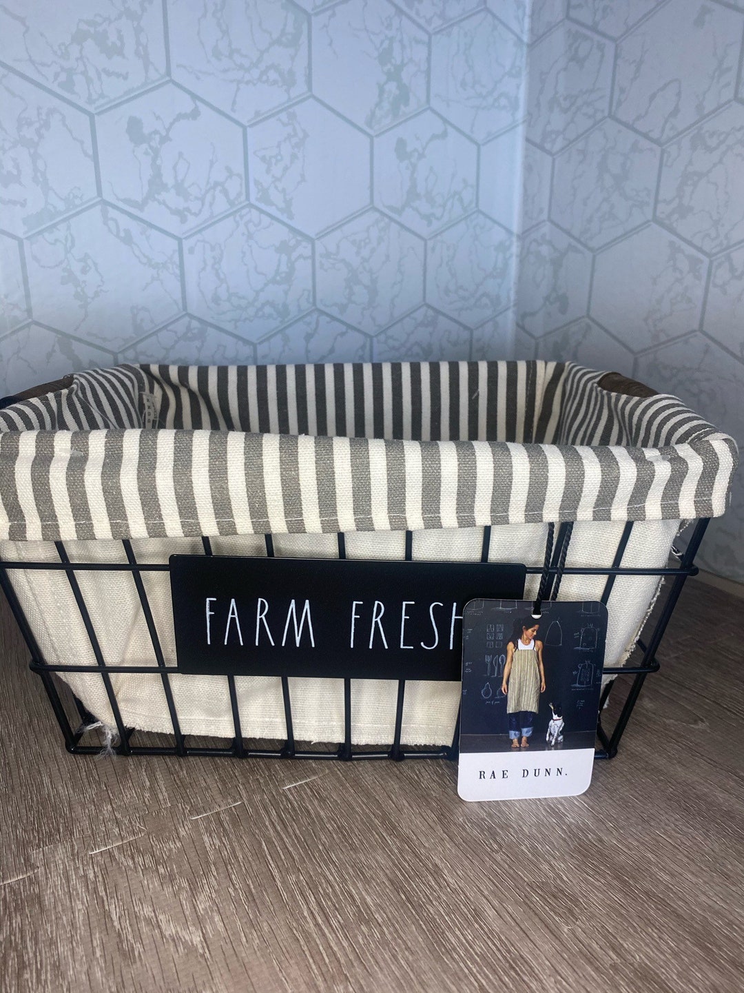 Rae Dunn "farm Fresh" Basket - Rustic Farmhouse Storage, Brand New - Etsy