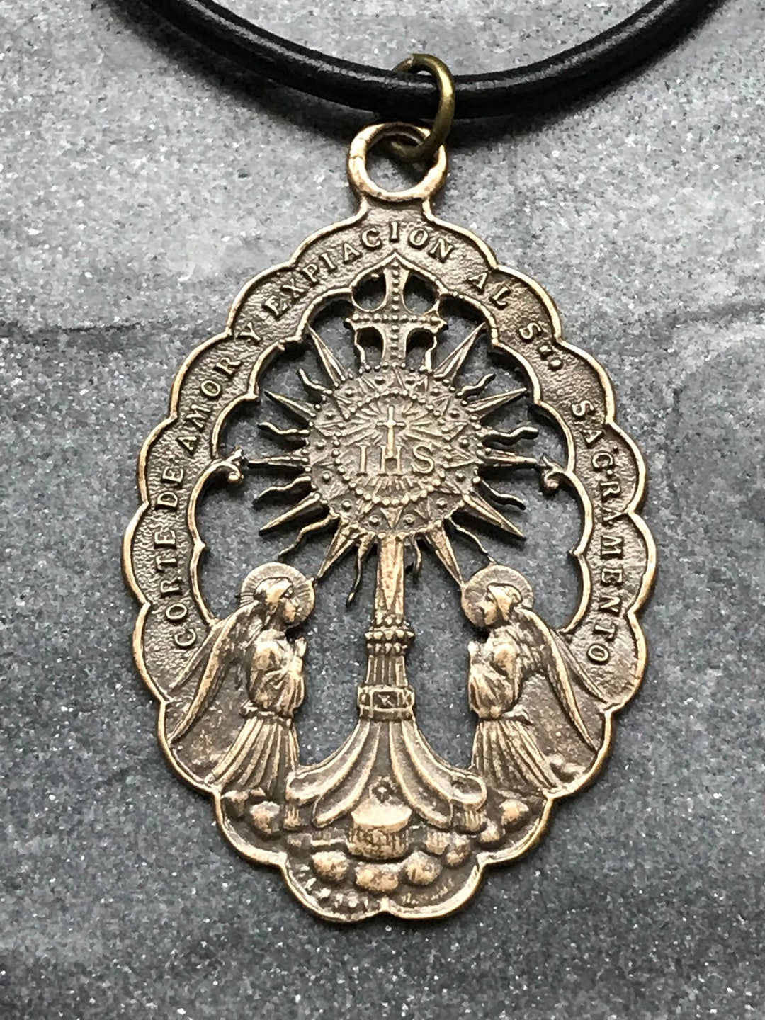 Rearview Mirror Angels Adoration Medal - Bronze or Sterling Silver ...