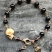 Memento Mori Rosary Bracelet - Sacred Heart - Solid Bronze and Garnet ...