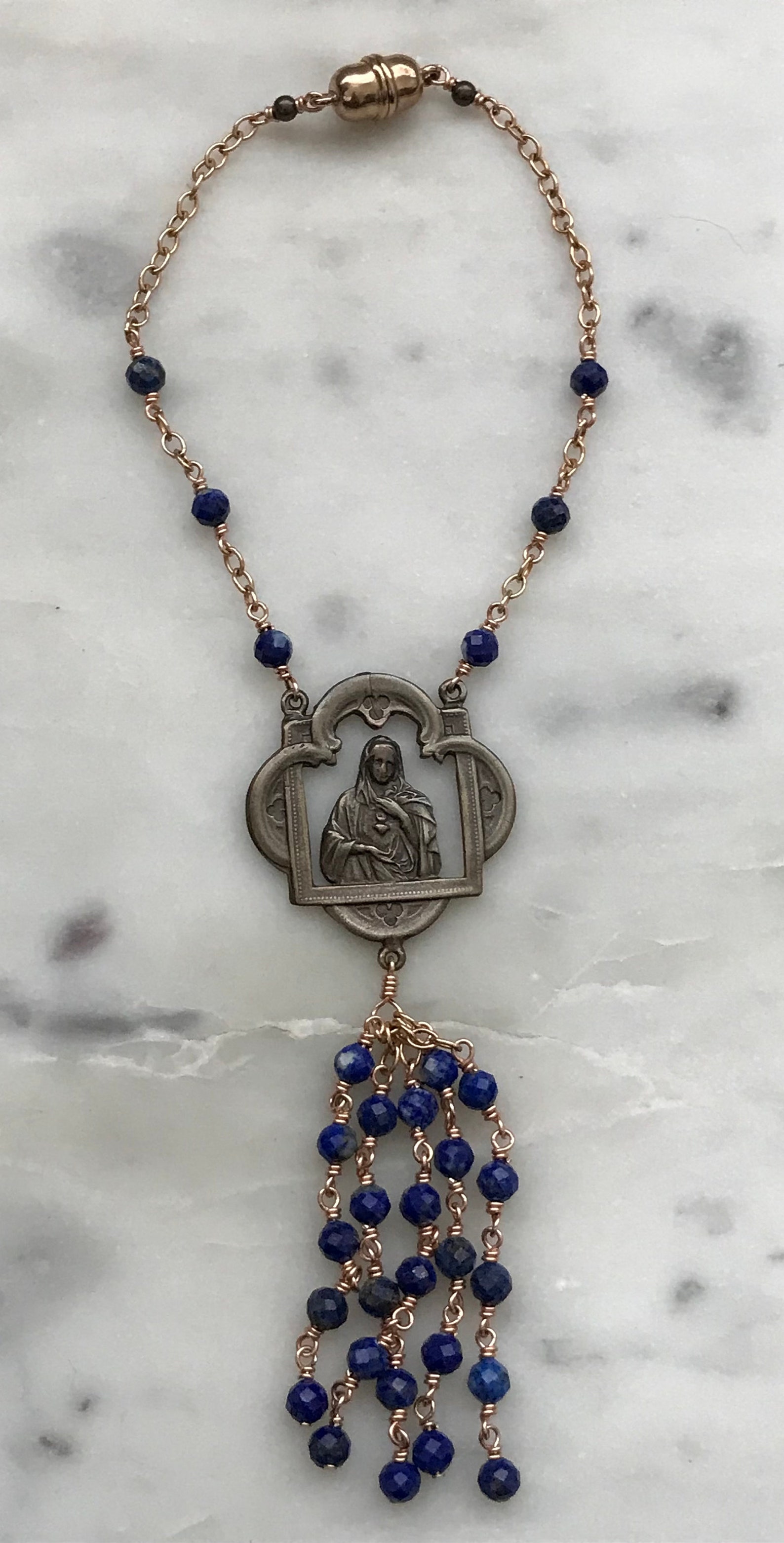 Virgin Mary Beaded Tassel Rear View Mirror Accessory Auto Rosary - Etsy