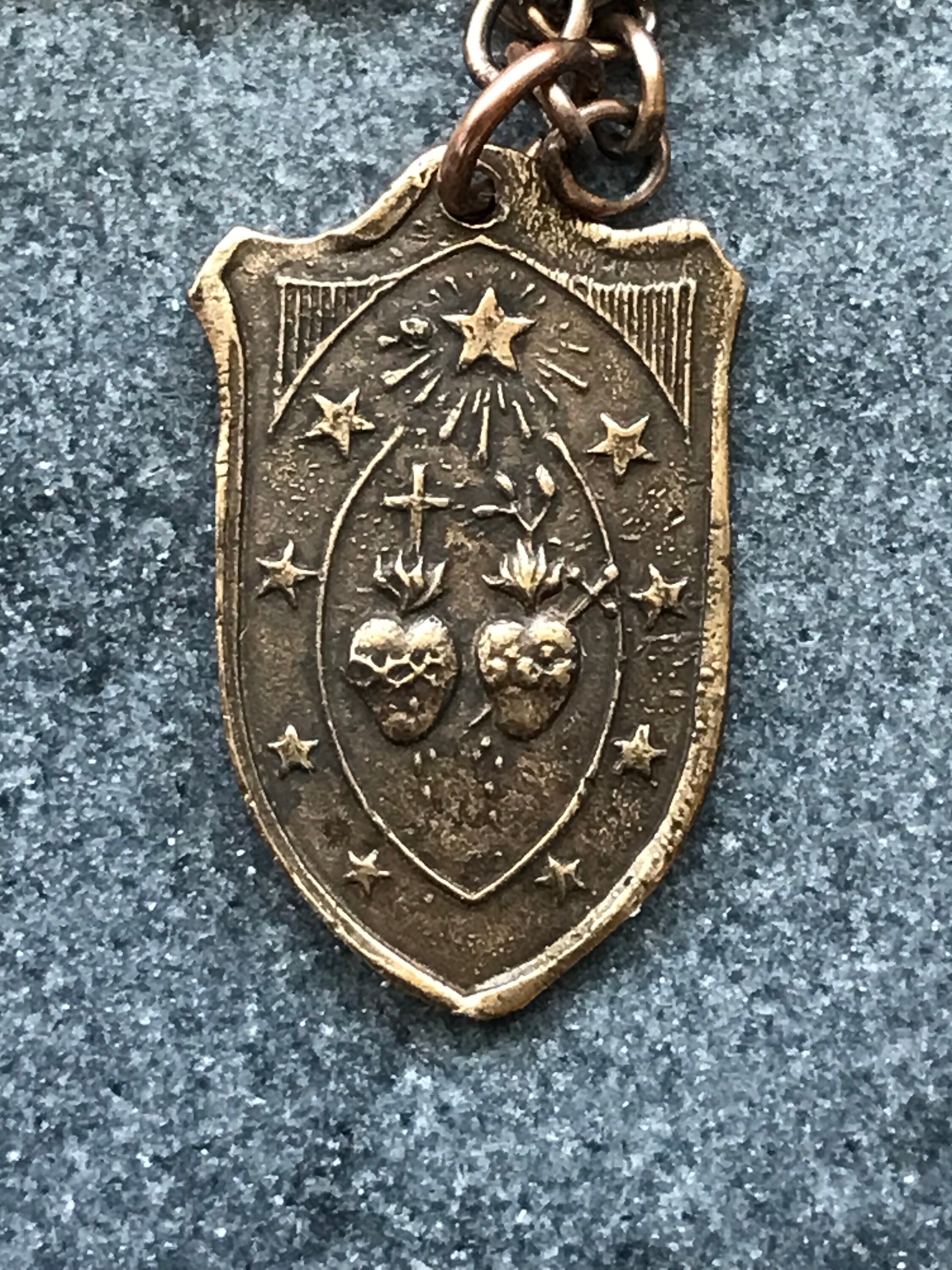 Collier en bronze massif Saint Michael | Etsy