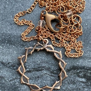 Crown of Thorns Solid Bronze Necklace - Etsy