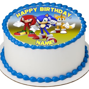 Sonic Edible Sugar Sheets/icing Sheets,cake, Cookies, Cupcake Toppers ...