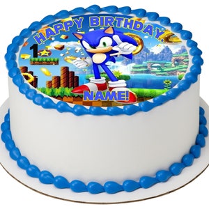 Sonic Edible Sugar Sheets/icing Sheets,cake, Cookies, Cupcake Toppers ...