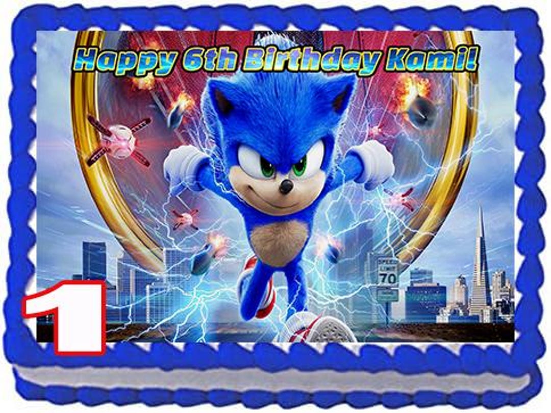 Sonic Edible Sugar Sheets/icing Sheets,cake, Cookies, Cupcake Toppers ...