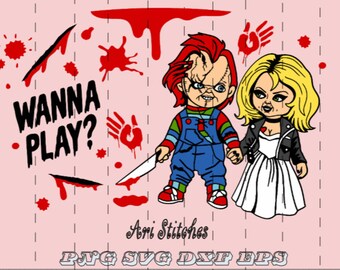 Chucky and Bride Svg - Etsy