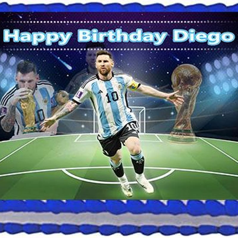 Soccer Edible Cake Topper - Etsy