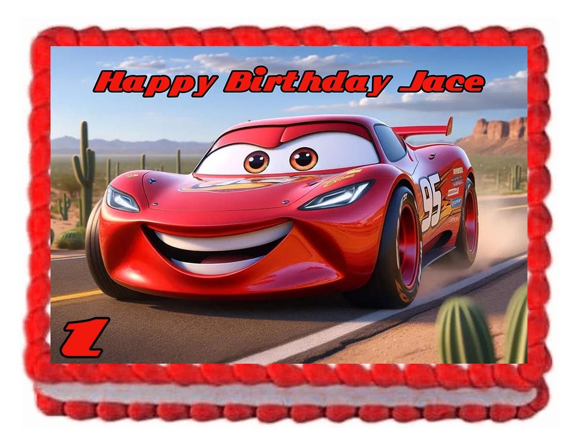 Cars Edible Sugar Sheets/icing Sheets, Cake, Cookies, Cupcake Toppers ...