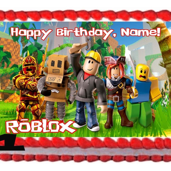 Edible Cake Topper Images Roblox Edible Cake Topper Roblox Assorted ...
