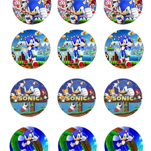 Sonic Edible Sugar Sheets/icing Sheets,cake, Cookies, Cupcake Toppers ...
