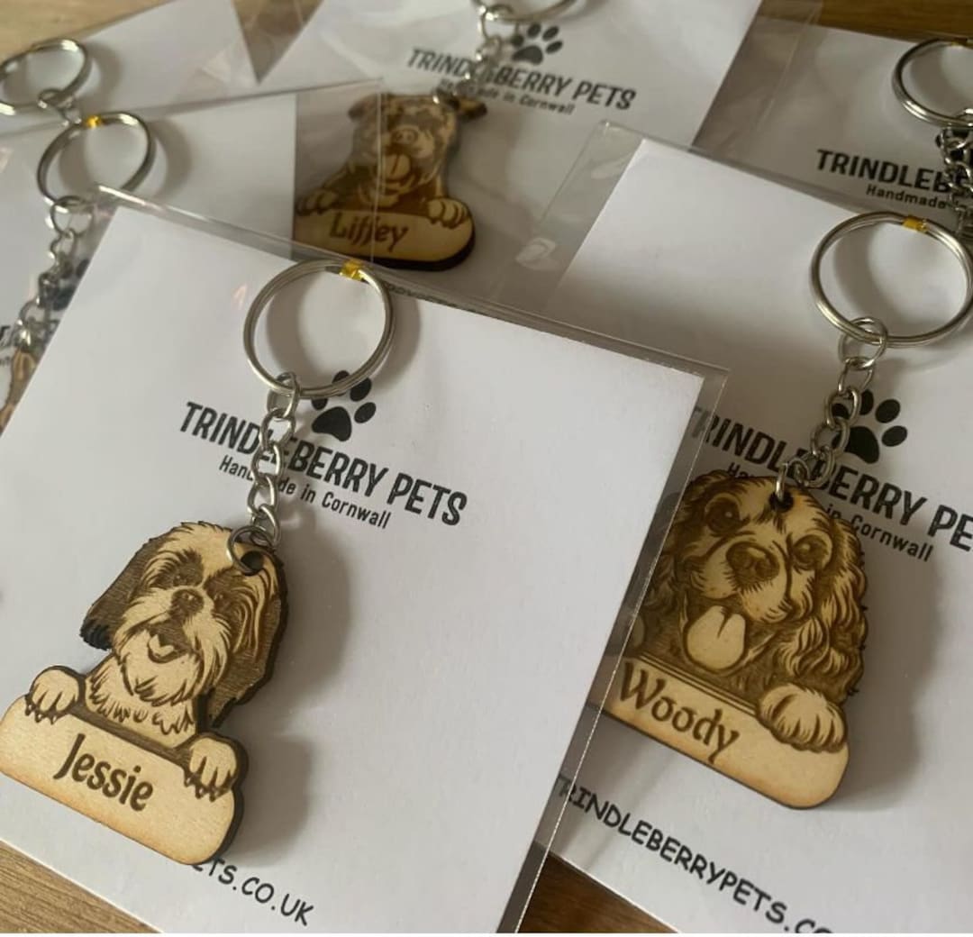 Personalised Pet Keyrings " Dogs, Cats, Rabbits " Handmade in Cornwall ...