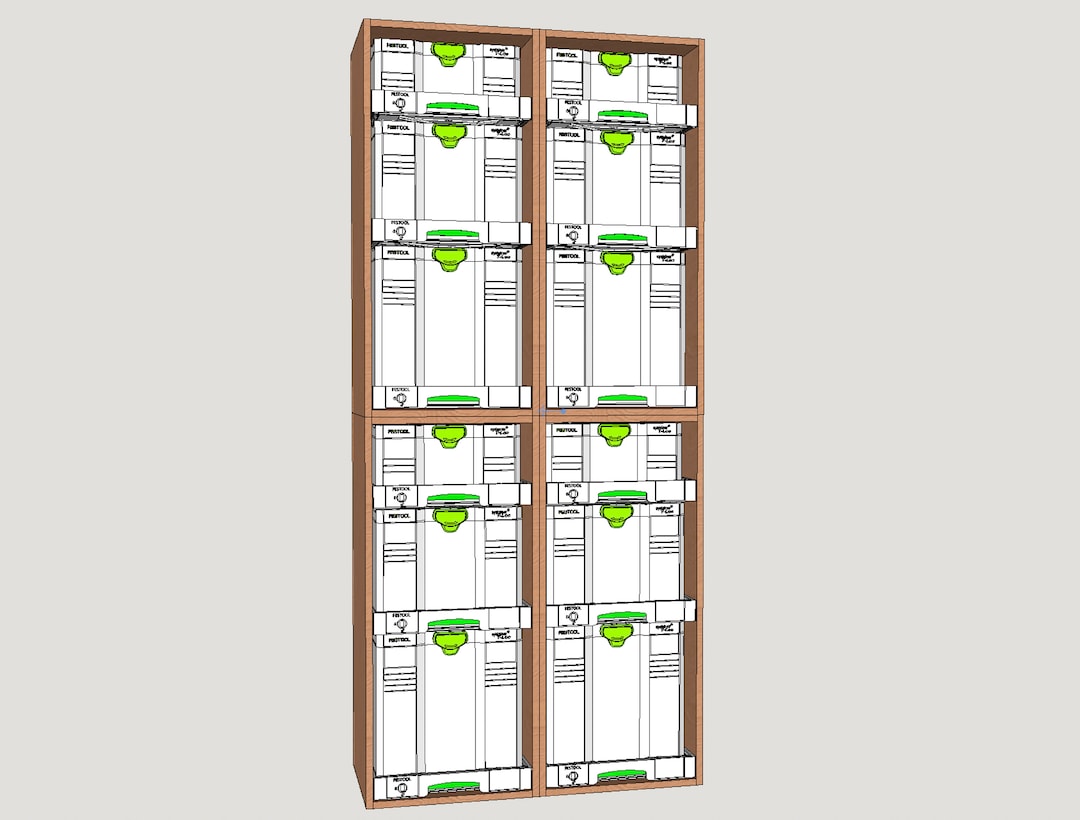Festool Systainer Storage Cabinet Plans - PDF Plans and Cut Lists - Etsy