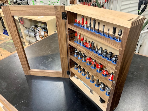 Router Bit Storage Cabinet PDF Woodworking Plans Digital | Etsy