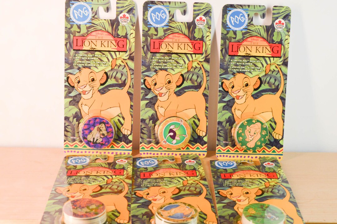 Disney the Lion King POGS Factory Sealed Packs Canada Games Vintage ...