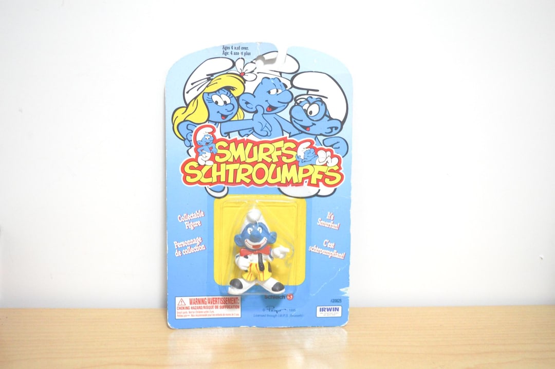 The Smurfs Clown PVC Figure – 1995 Schleich Peyo IRWIN – Vintage New - Etsy