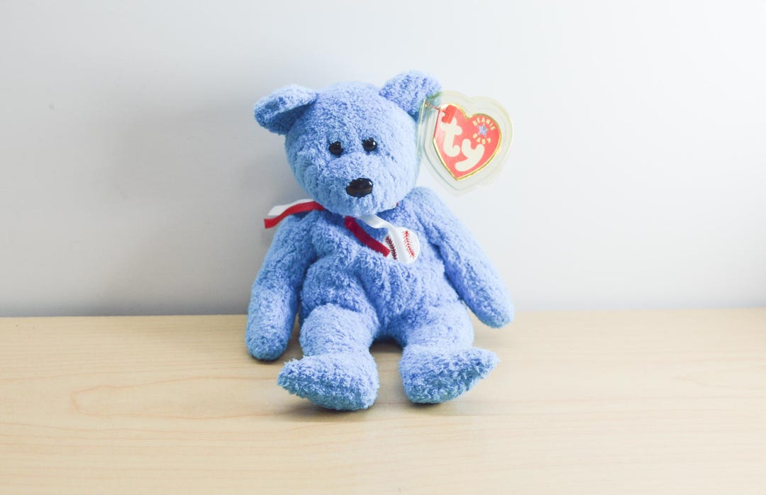 TY Beanie Baby / Addison Blue Baseball Bear / Vintage / Great Condition ...